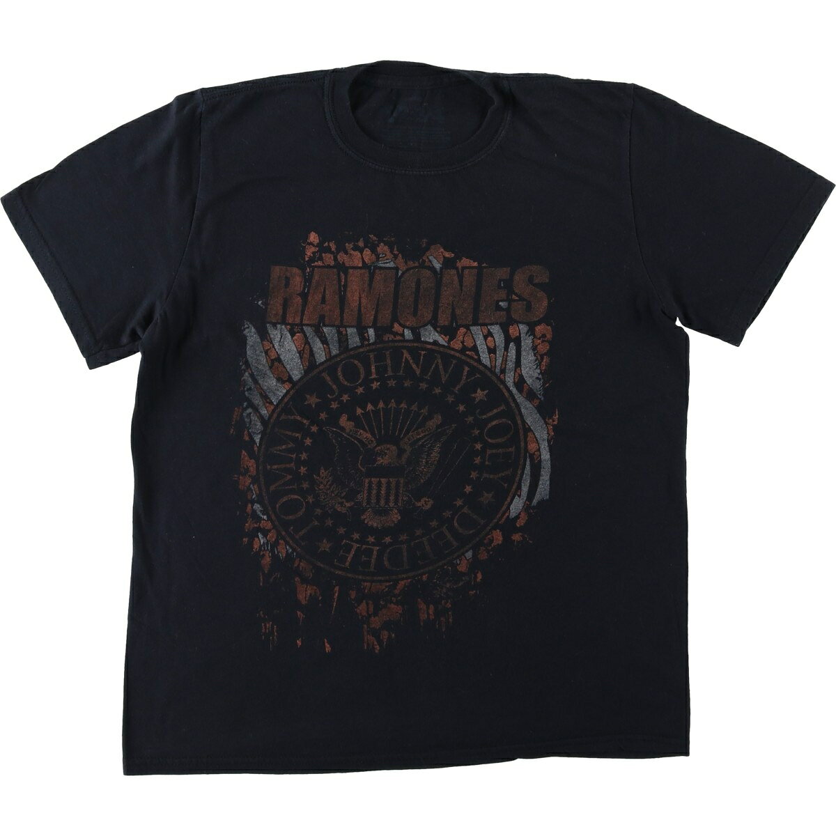 商品詳細 ブランド・UNKNOWN・ 特徴・クルーネック(丸首)・半袖・パンク・ モデル/形状・RAMONES ラモーンズ・バンドTシャツ バンT・ 素材・コットン:100%・ 色・ブラック系 黒色・ 柄・プリント・鷲柄 イーグル柄・ 生産...