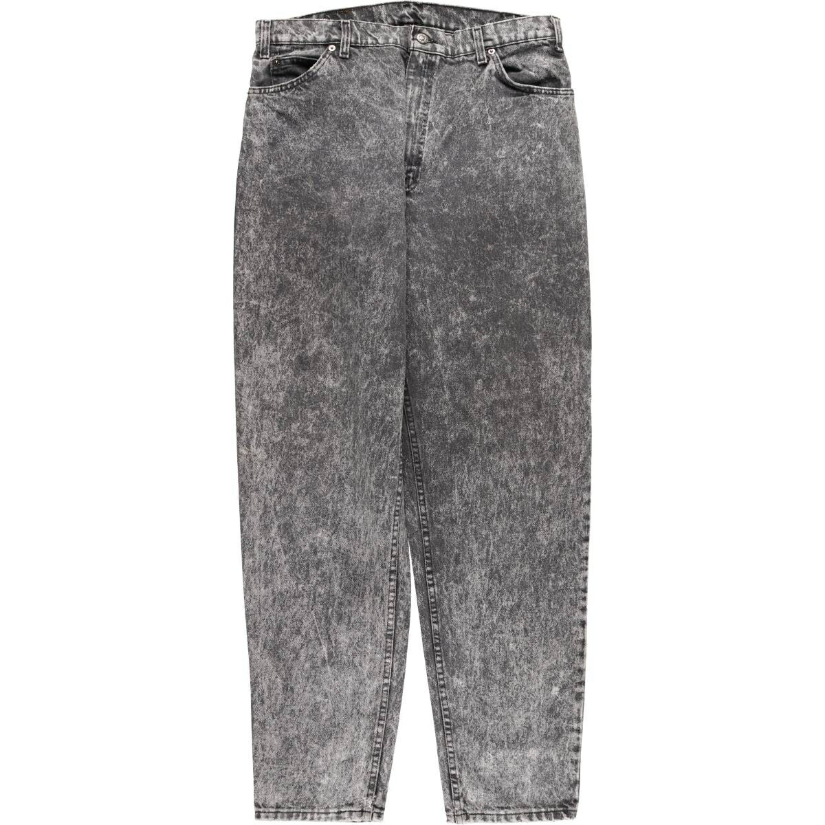 商品詳細 ブランド・Levi's・リーバイス・ 特徴・ジッパーフライ・ワイドパンツ・ モデル/形状・ケミカルウォッシュ テーパードデニムパンツ・ 素材・不明・ 色・ブラック系 黒色・ 柄・無地・ 生産国・不明・ 年代 サイズ・メンズw34・...