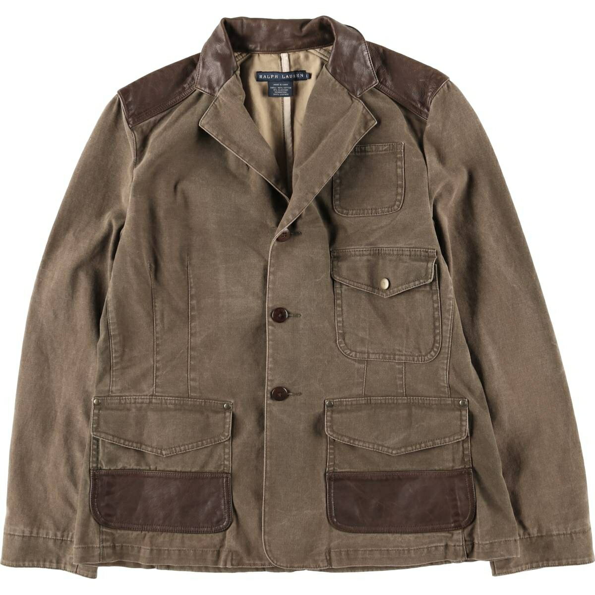 商品詳細 ブランド・Ralph Lauren・ラルフローレン・ 特徴・薄手・長袖・ゲームポケット・フェード・ダック・ モデル/形状・ハンティングジャケット・ 素材・コットン:96%・エラスタン:4%・ 色・ブラウン系 茶色・ 柄・無地・ショ...
