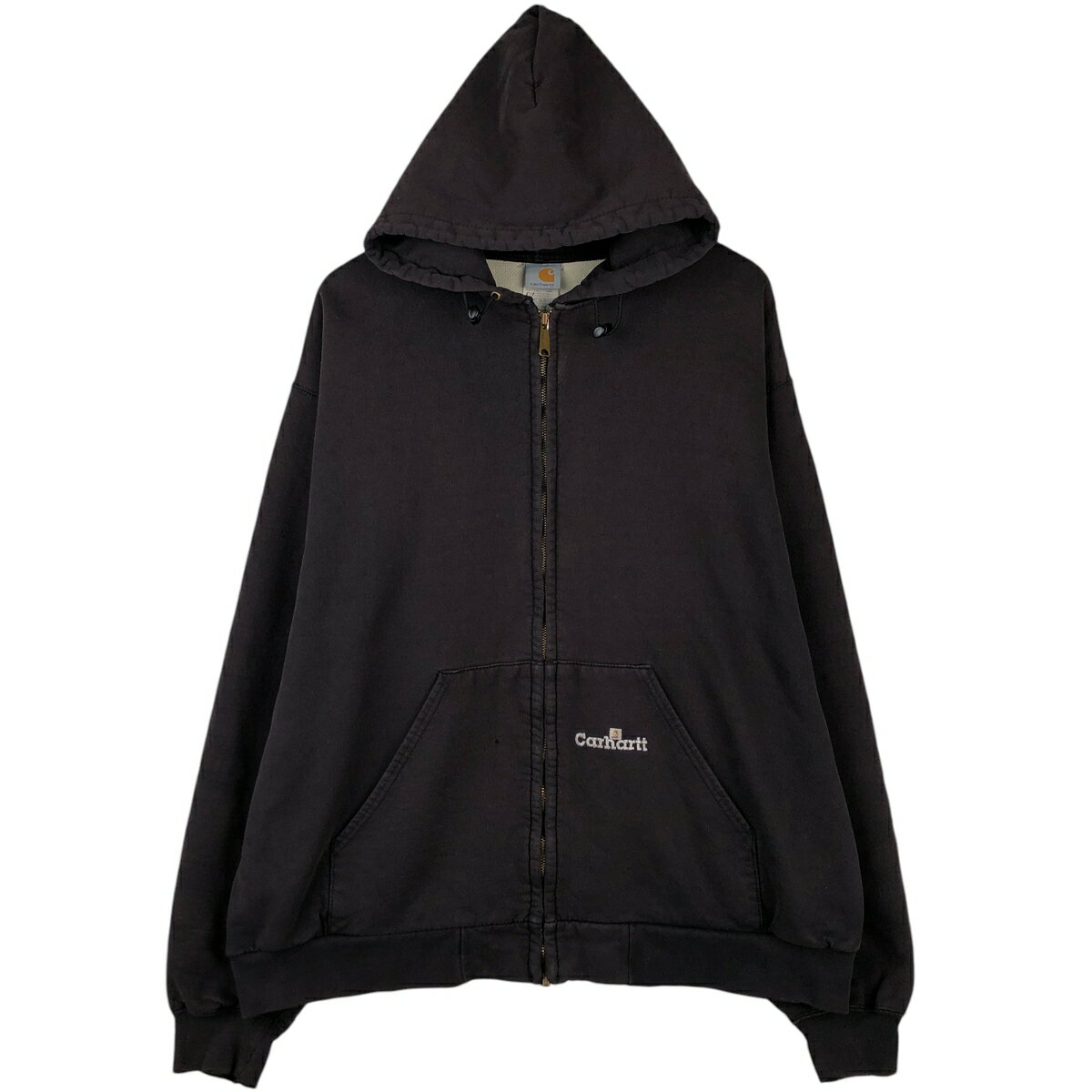 商品詳細 ブランド・Carhartt・カーハート・ 特徴・フルジップ・長袖・サーマルライナー・ モデル/形状・スウェットフルジップパーカー・ 素材・不明・ 色・ブラック系 黒色・ 柄・無地・ロゴ刺繍・ 生産国・USA製・ 年代 サイズ・表記...