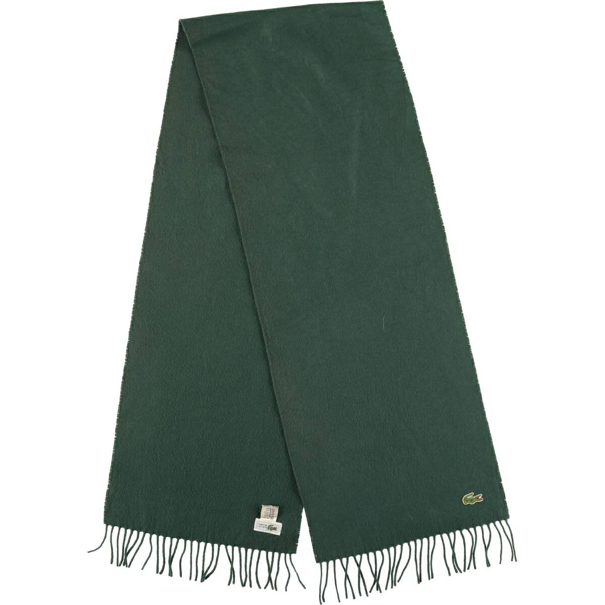 商品詳細 ブランド・LACOSTE・ラコステ・ 特徴・ヴィンテージ・ モデル/形状・CHEMISE ・ウールマフラー・ 素材・ウール:100%・ 色・グリーン系 濃緑・ 柄・無地・ワンポイント・ 生産国・不明・ 年代・80年代・ サイズ・表...