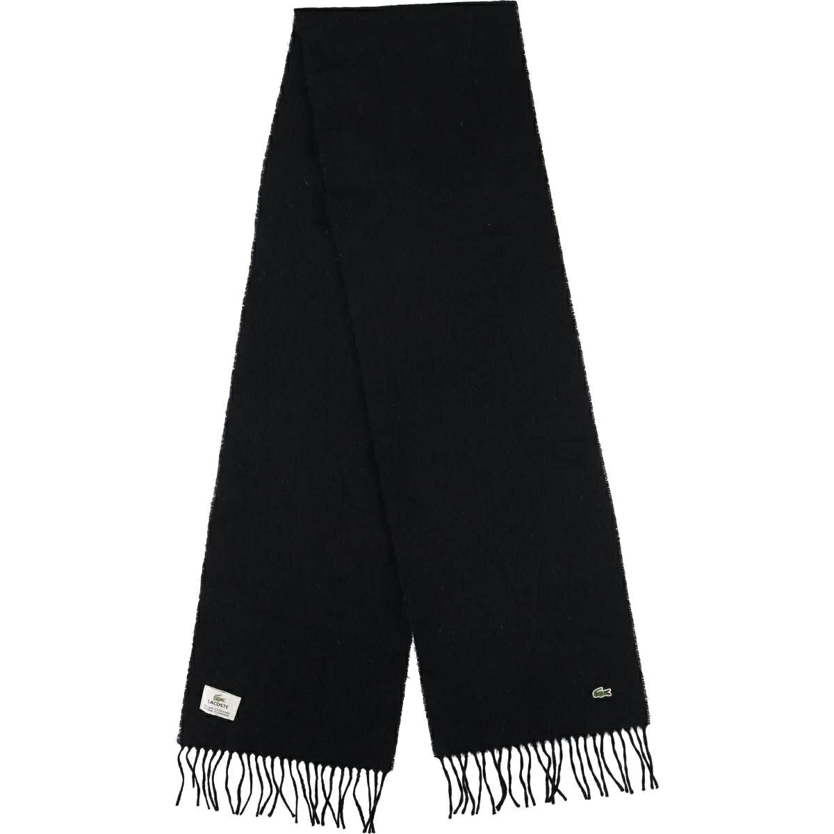 商品詳細 ブランド・LACOSTE・ラコステ・ 特徴・カシミア混・ モデル/形状・ウールマフラー・ 素材・ウール:95%・カシミア:5%・ 色・ブラック系 黒色・ 柄・無地・ワンポイント・ 生産国・不明・ 年代 サイズ・-・表記サイズ:-・...