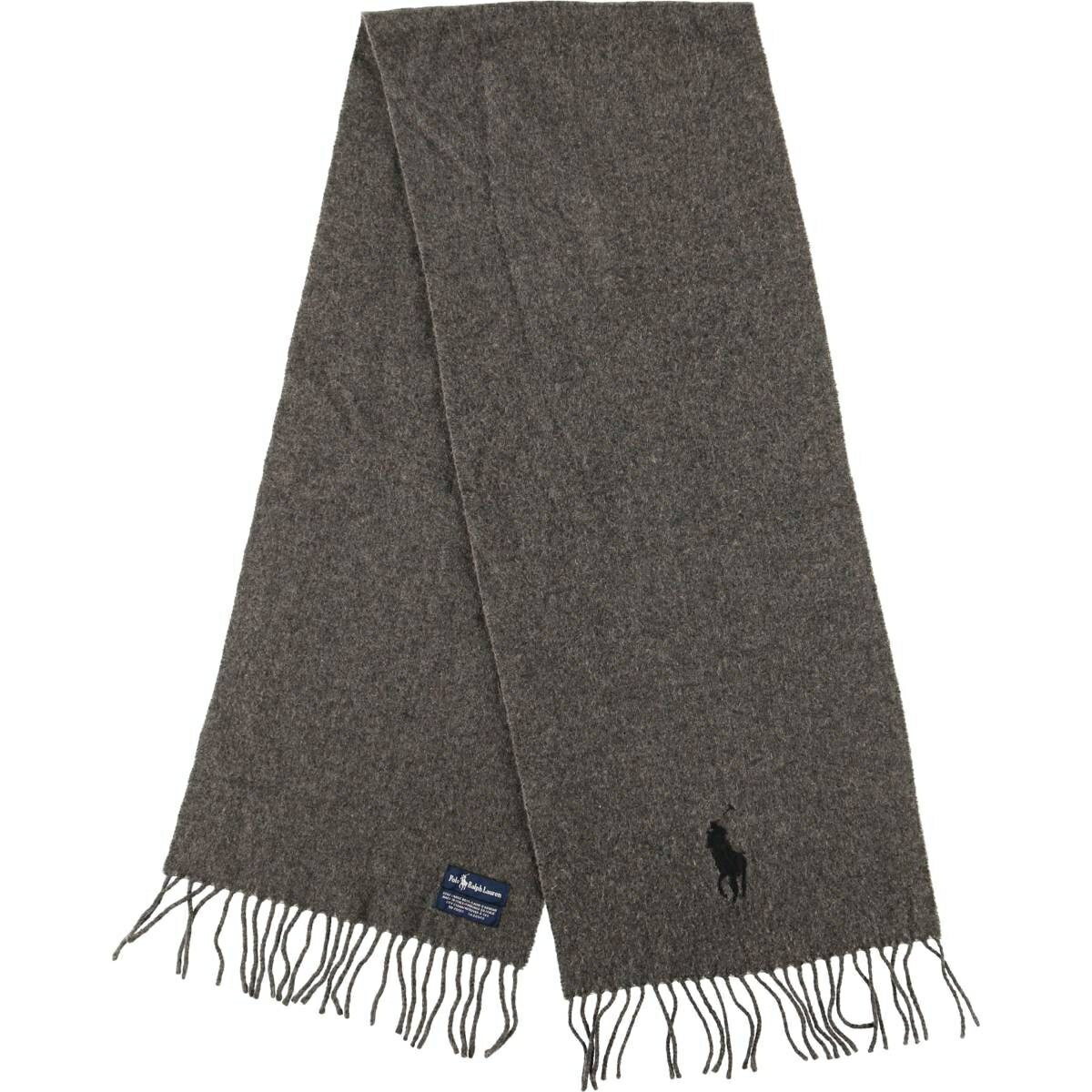 商品詳細 ブランド・Ralph Lauren・ラルフローレン・ 特徴 モデル/形状・POLO RALPH LAUREN・ウールマフラー・ 素材・ラムウール:100%・ 色・グレー系 灰色・ 柄・無地・ワンポイント・ 生産国・イタリア製・ 年...