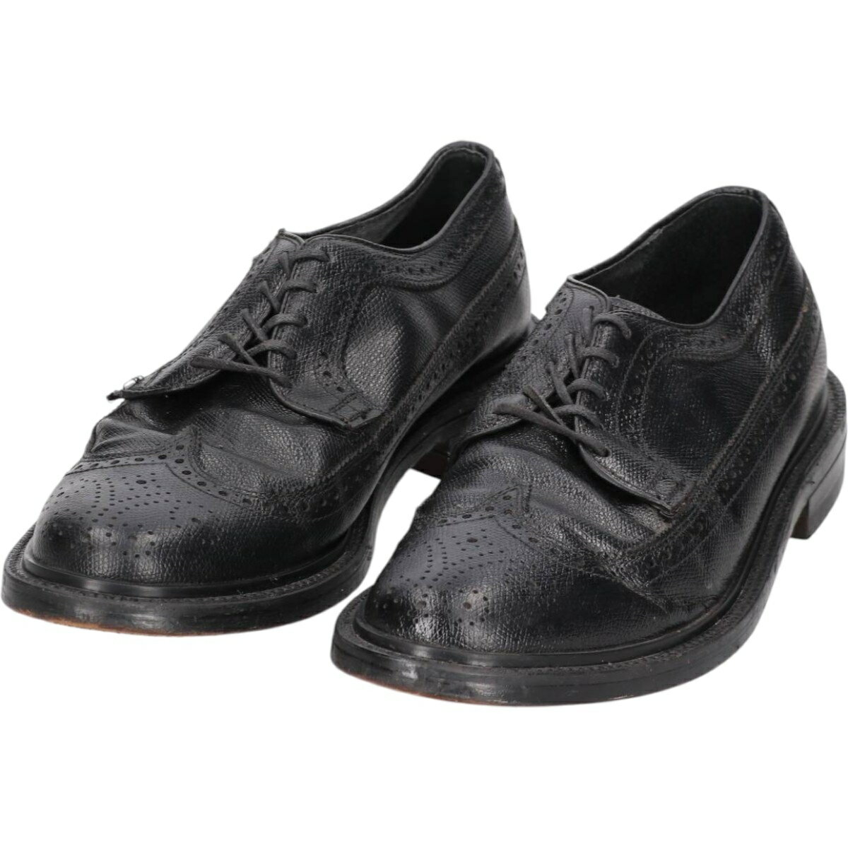 商品詳細 ブランド・STAFFORD・スタッフォード・ 特徴・フルブローグ・ モデル/形状・ウイングチップシューズ・ 素材・本革レザー・ 色・ブラック系 黒色・ 柄・無地・ 生産国・USA製・ 年代 サイズ・メンズ26.0cm・表記サイズ:...