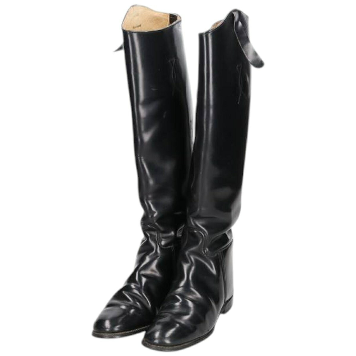 商品詳細 ブランド・MARLBOROUGH・マールボロ・ 特徴 モデル/形状・IMPERIAL インペリアル・ジョッキー乗馬ブーツ・ 素材・本革レザー・ 色・ブラック系 黒色・ 柄・無地・ 生産国・英国製・ 年代 サイズ・レディース25.0...