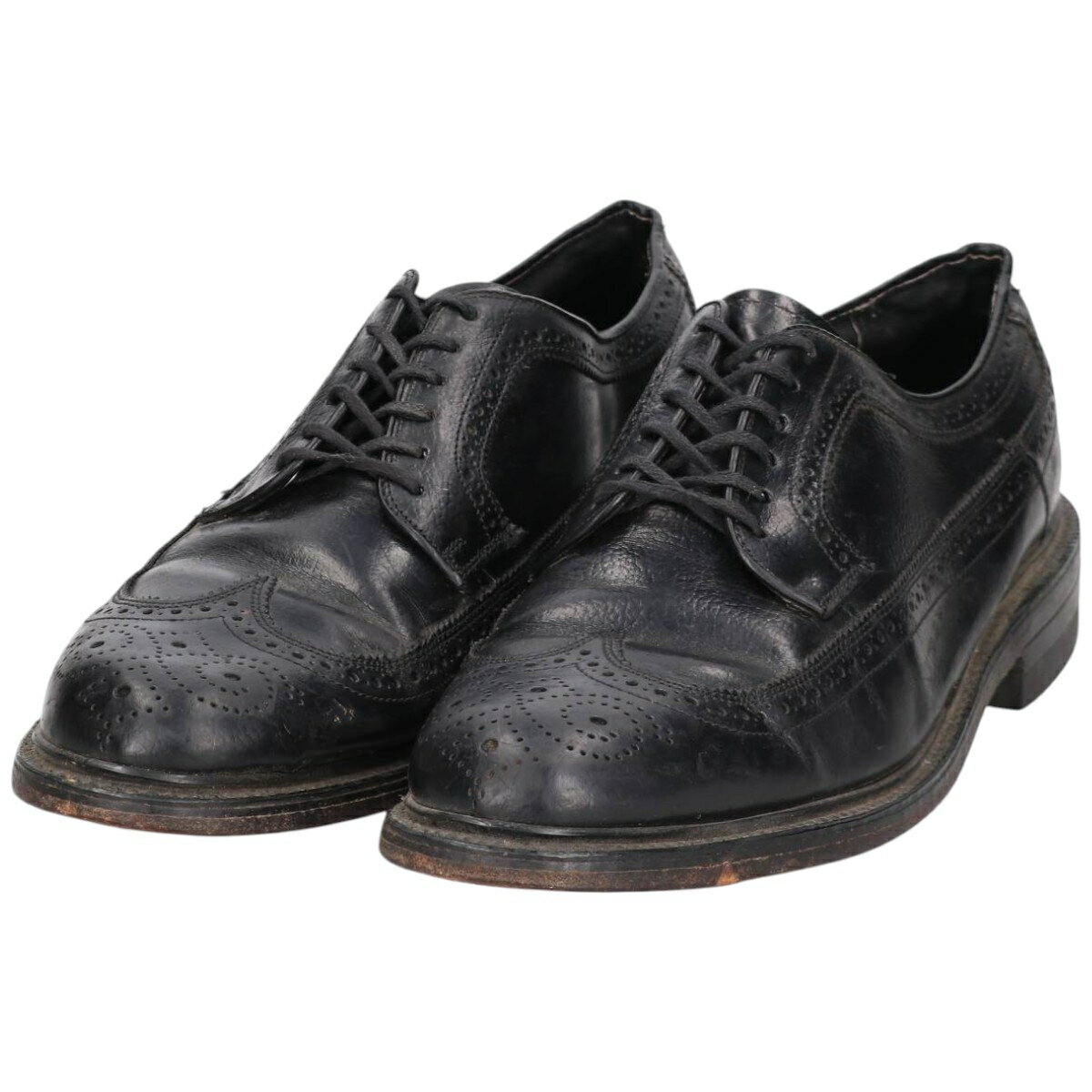 商品詳細 ブランド・UNKNOWN・ 特徴・フルブローグ・ モデル/形状・ウイングチップシューズ・ 素材・本革レザー・ 色・ブラック系 黒色・ 柄・無地・ 生産国・不明・ 年代 サイズ・メンズ28.5cm・表記サイズ:10C・ヒール高さ:3...