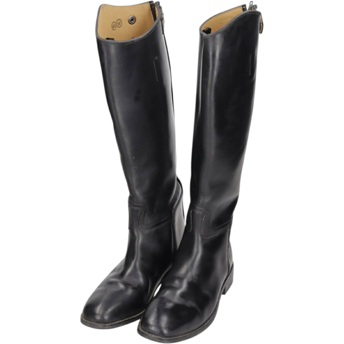 商品詳細 ブランド・UNKNOWN・ 特徴・バックジップ・ モデル/形状・ロングブーツ・ 素材・不明・ 色・ブラック系 黒色・ 柄・無地・ 生産国・不明・ 年代 サイズ・メンズ26.0cm・表記サイズ:40W・ヒール高さ:3cm・ブーツ高さ...