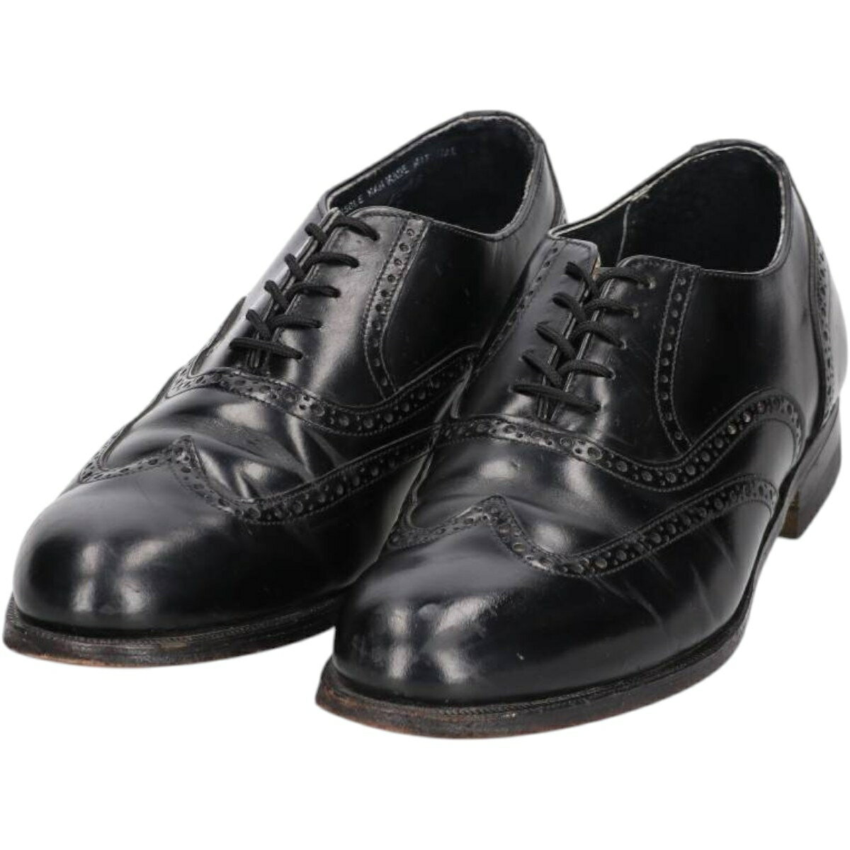 商品詳細 ブランド・STAFFORD・スタッフォード・ 特徴 モデル/形状・ウイングチップシューズ・ 素材・本革レザー・ 色・ブラック系 黒色・ 柄・無地・ 生産国・USA製・ 年代 サイズ・メンズ26.0cm・表記サイズ:8D・ヒール高さ...