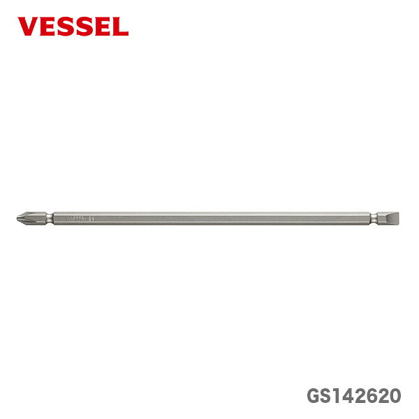 メーカー分類：ベッセル〈ベッセル〉両頭剛彩ビット　GS142620　【オススメ】 VESSEL　両頭コンビ 剛彩ビット　No.GS142620(+2/-6×200) 《仕様》 図表にて、『品名・品番・サイズ・JANコード』等よりご確認くださ...