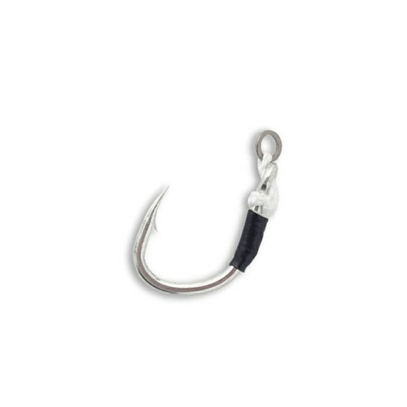 オーナー社スティンガーSJ51OCゴリラを使用したキャスティングプラグ用シングルフックです。アシストライン方式を採用し、シングルフックの弱点である、フッキング率の悪さを補う設計。自由度の幅があり、ネジレによるバラしを軽減します。フック線径が...