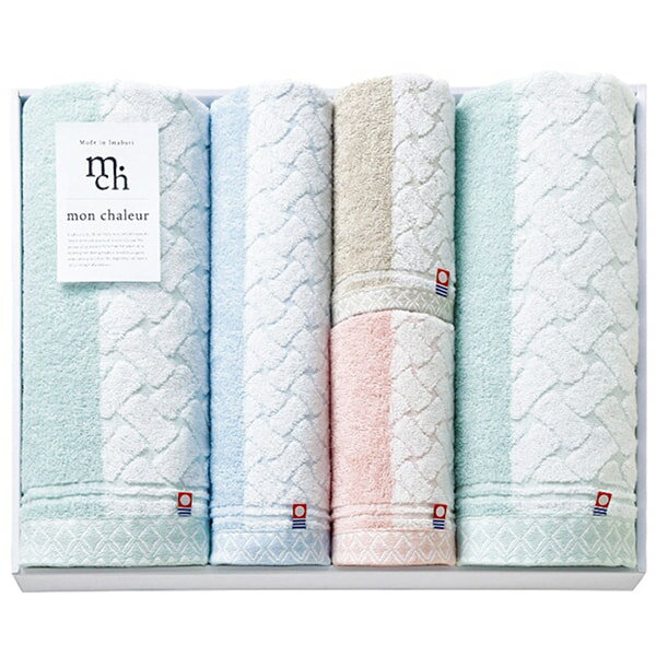●商品名/今治タオル モンシャルール バスタオル フェイスタオル ウォッシュタオル タオルギフト MO-081●商品内容/バスタオル(約40×110cm)×2、フェイスタオル(約28×75cm)×2、ウォッシュタオル(約28×30cm)×1...