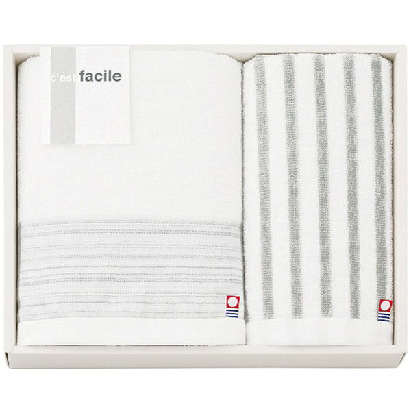 ●商品名/今治タオル ファシール フェイスタオル ウォッシュタオル タオルギフト FCL-200N●商品内容/フェイスタオル(約34×75cm)×1、ウォッシュタオル(約34×36cm)×1●箱サイズ/約29.3×24.3×5cm●重量/約...