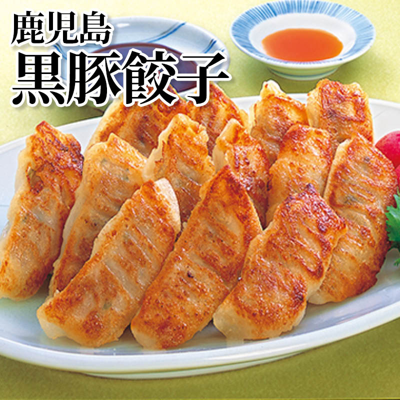鹿児島黒豚を原料に素材の旨みを生かして手作りで仕上げた黒酢・加工黒糖・甑島の塩を使用した餃子をご賞味ください。【商品提供者コメント】 ●名称／そうざい半製品（餃子） ●商品内容／黒豚餃子192g(12個)・餃子のたれ10g(ラー油付)　各5...