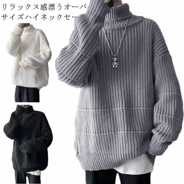 ゆるっとシルエットに、ざっくりとした編地が程よくラフな印象に。立体的な見た目をしたローゲージニット。上質なニット生地でチクチク感がなく、柔らかな肌ざわりです。1枚の着用はもちろんのこと ライダーズやダッフルコート、ダウンジャケット、 ma-...