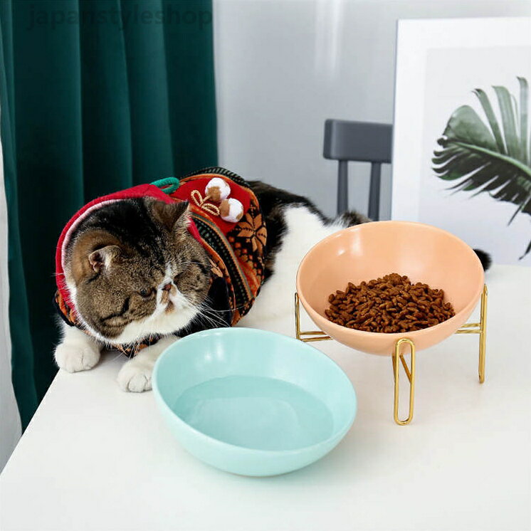 フードボウル 陶器製 猫 ネコ 猫用 スチールスタンド シンプル 犬 犬用 パステルカラー セラミック ペット用 猫 ネコ 犬 食器 エサ入れ 動物 お皿 餌入れ 水入れ ペット皿 食台 容器 スタンド フードボウル ペット用 猫 ネコ 犬...