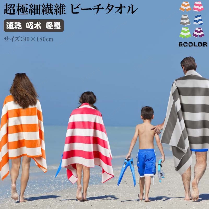 商品情報サイズと材質サイズ：180x90cm 新しく開発したマイクロファイバーは軽便、速乾、超吸水、抗菌、肌にやさしく、柔らかな材質。軽量で超柔らかいビーチタオルで旅行するとき、 バッグが重すぎる心配がありません。 柔らかさは赤ちゃんの肌の...