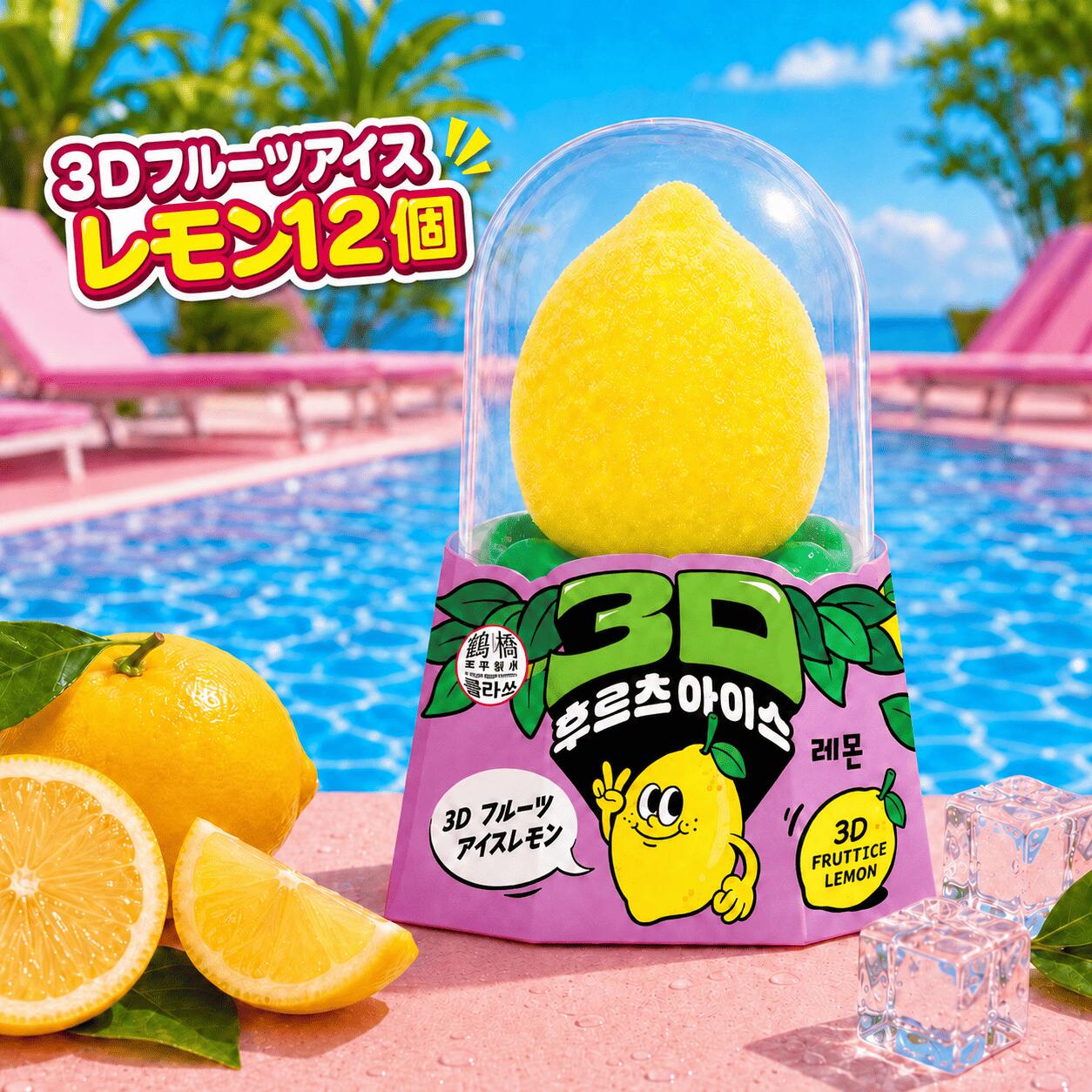 乳成分不使用、低カロリーで後味すっきり。 天然素材の濃縮果汁を使用した、これまでにない新感覚アイスクリーム さっぱりとしたレモン果汁入りで、爽やかな酸味とほんのりとした甘さが絶妙なバランス。 見た目も楽しいレ近のかたちをしたアイスクリームで...
