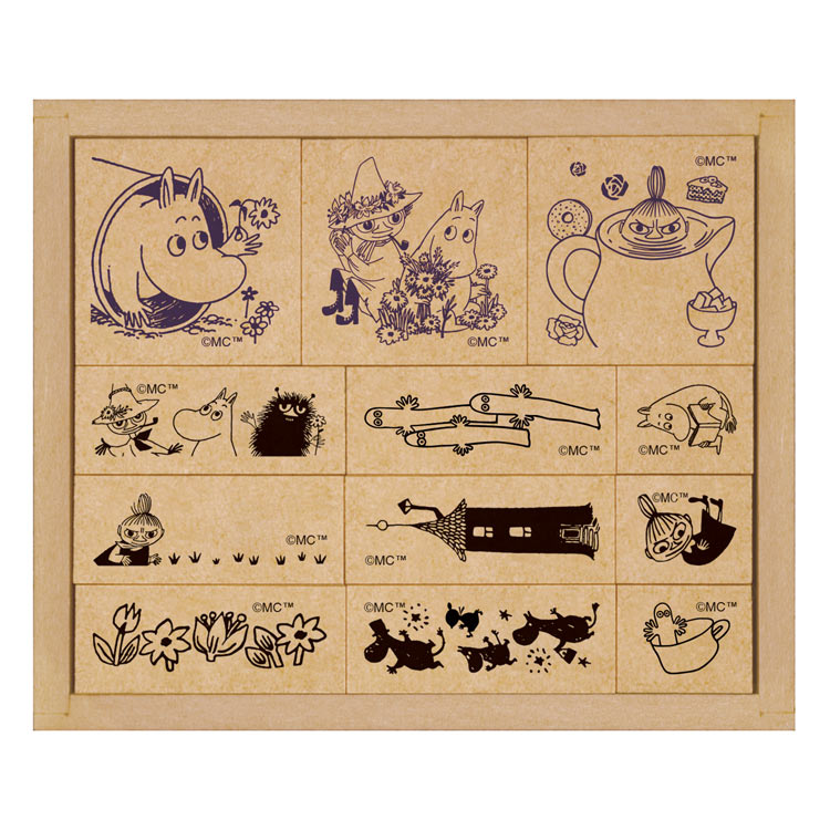 商品名はんこセット Moomin サイズW86×H26×D71mm 品 番BEV-SOH-012 メーカービバリー 商品説明かわいいはんこ12コがぎゅっと1つに！ 手帳や小物アレンジに使える3サイズ。ゴム印なので好みのカラーで楽しめる♪ 内...