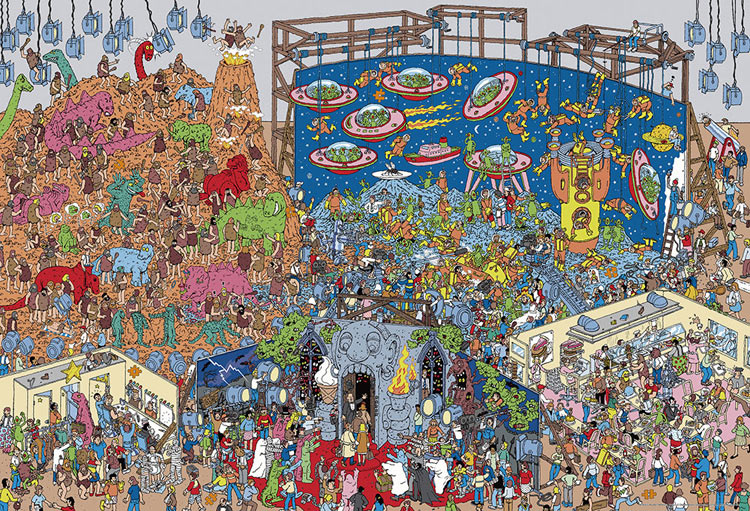 商品名Where's Wally？ 恐竜、エイリアン、おばけ ピース数1000 ピースサイズ通常ピースサイズ サイズ49×72cm 品 番BEV-1000-167 メーカービバリー 商品説明完成したらパッケージのサイドに載っているクイズの答...