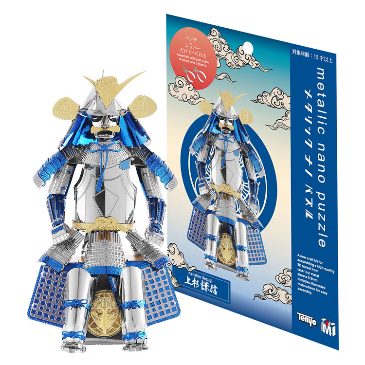 商品名鎧 上杉謙信 サイズW12×H17×D0.2cm（パッケージ） 品 番TEN-T-ME-007M メーカーテンヨー 商品説明メタリックナノパズル　マルチカラー 超細密レーザーカットによるハイクオリティーメタルモデル 威風堂々たる完成度...