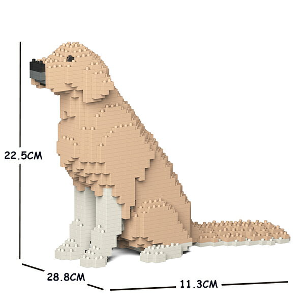 ゴールデン・レトリバー 03S-M01 品番: ST19GR03-M01 ブロックの数: 約 910 シリーズ：Sculptor JEKCAがネジでブロックを固定する技術のパテントを持っています。 接着剤なしで組み立てたブロック同士を丈夫な...