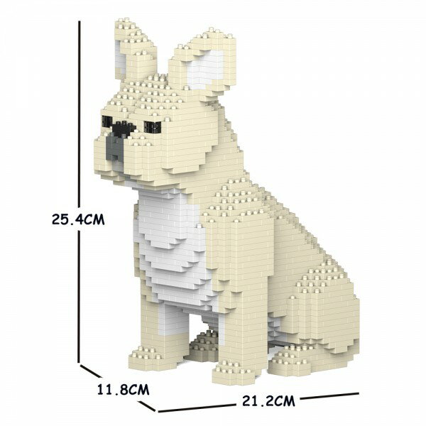 フレンチ・ブルドッグ 04S-M02 品番: ST19FB04-M02 ブロックの数: 約 1170 シリーズ：Sculptor JEKCAがネジでブロックを固定する技術のパテントを持っています。 接着剤なしで組み立てたブロック同士を丈夫な...