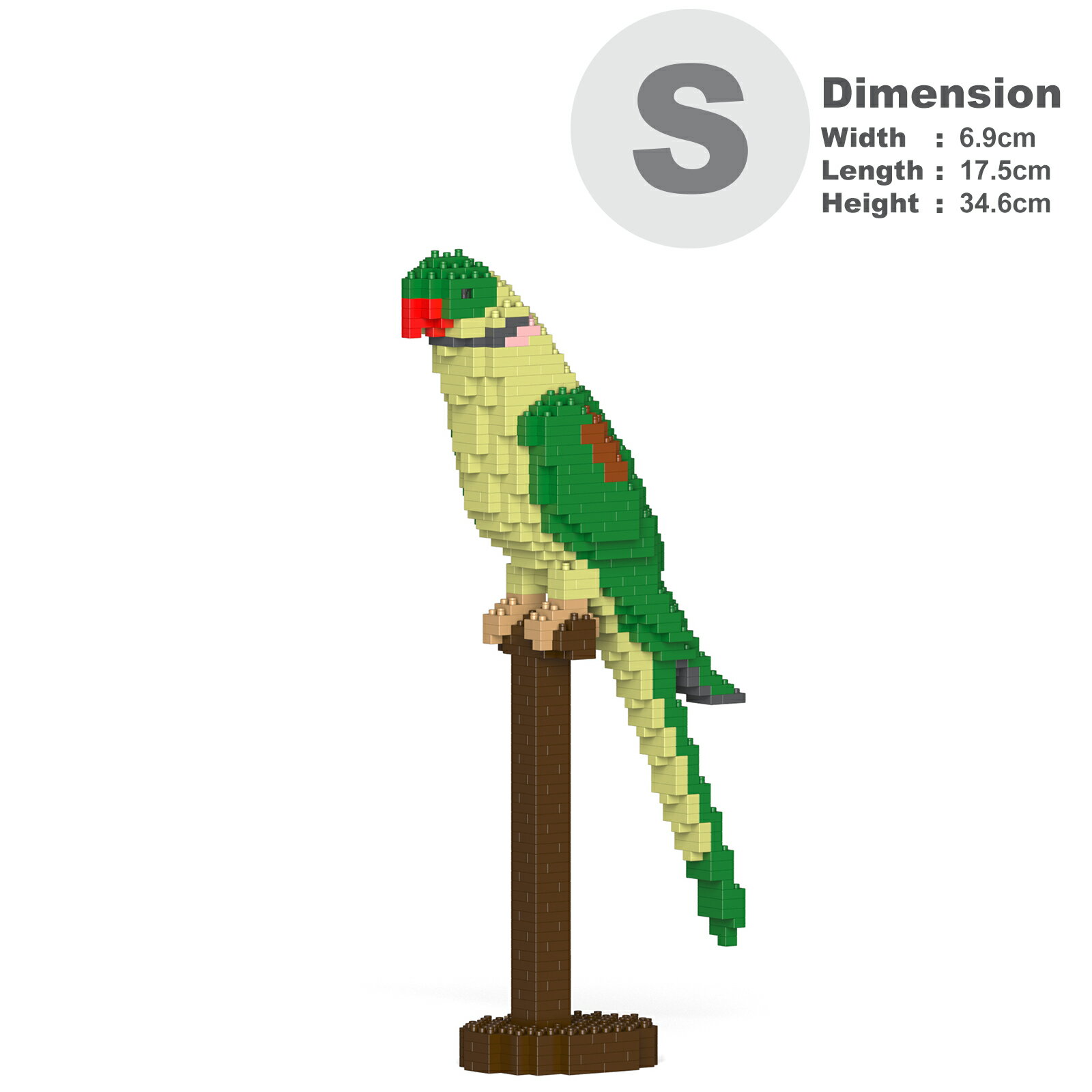 オオホンセイインコ 01S 品番: ST19MA25 ブロックの数: 約 770 シリーズ：Sculptor JEKCAがネジでブロックを固定する技術のパテントを持っています。 接着剤なしで組み立てたブロック同士を丈夫な構造にできます。 固...