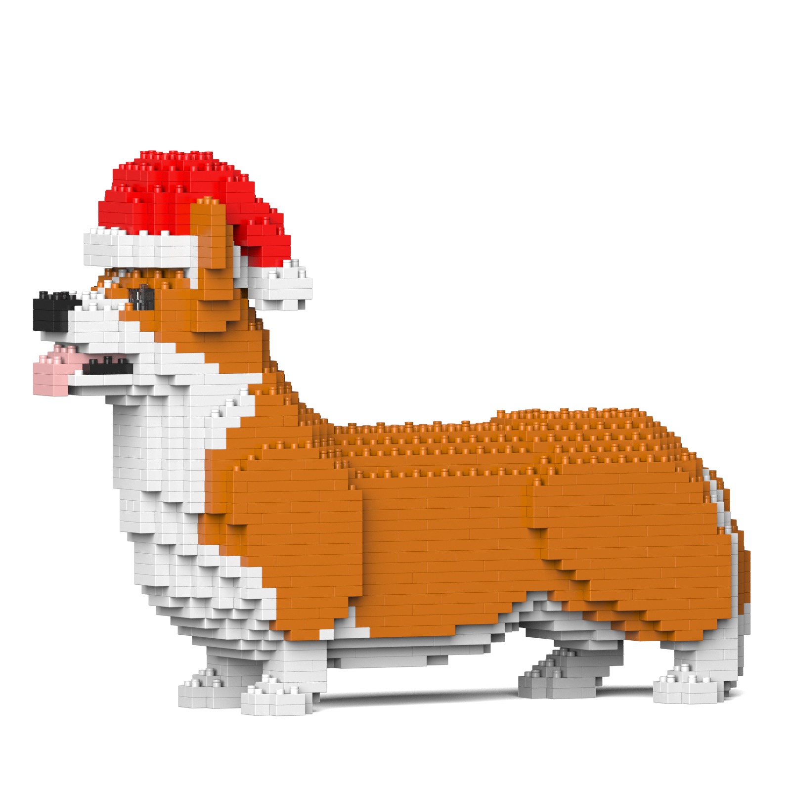 ウェルシュ・コーギー 02S-M01 (クリスマスVer.) 品番: ST17WC02-M01 ブロックの数: 約 1,280 シリーズ：Sculptor JEKCAがネジでブロックを固定する技術のパテントを持っています。 接着剤なしで組み...