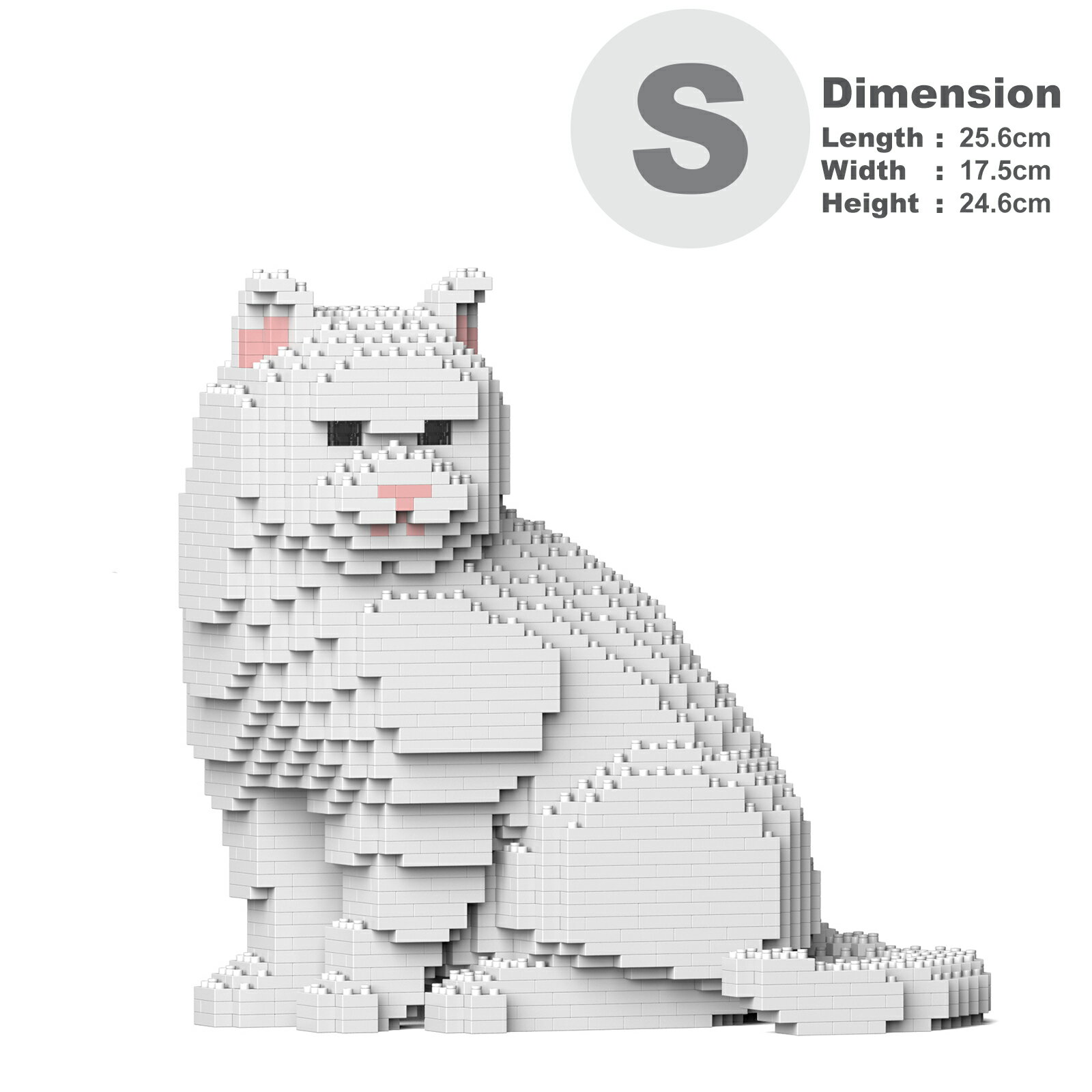 ブリティッシュ・ショートヘア 01S-M02 品番: ST19BSH01-M02 ブロックの数: 約 1880 シリーズ：Sculptor JEKCAがネジでブロックを固定する技術のパテントを持っています。 接着剤なしで組み立てたブロック同...