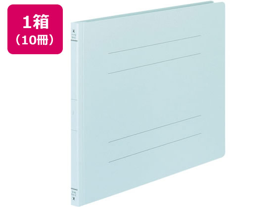 【仕様】●表紙色：青●サイズ：B4ヨコ●外寸法：縦267×横380mm●背幅：18mm●とじ厚：15mm●収容枚数：150枚●穴数：2穴●穴間隔：80mmピッチ●材質：表紙／色板紙（古紙パルプ配合）、押え板・スライドコマ／R−PS●分別廃棄...