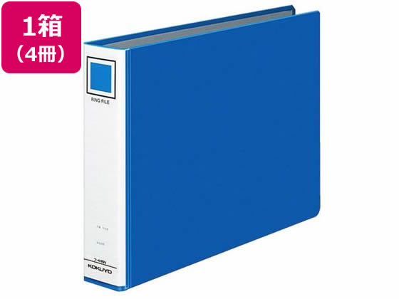 【商品説明】廃棄時に表紙ととじ具の分別ができます。ワンタッチで開くユニバーサルデザインとじ具を採用。【仕様】●色：青●サイズ：A4ヨコ●外寸法：縦220×横346mm●背幅：56mm●リング内径：39mm●収容枚数：330枚●穴間隔：80m...