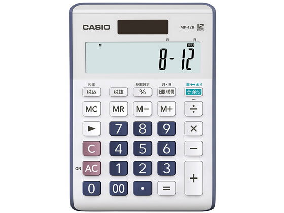 【仕様】「余り」が出る割り算ができます。「÷」の代わりに「÷余り」を押して計算すると、商と余りが表示されます。●サイズ：幅103×奥行147×高さ28．8mm●重量：約115g●桁数：12桁●主な機能：余り計算機能、税計算、時間計算、計算状...