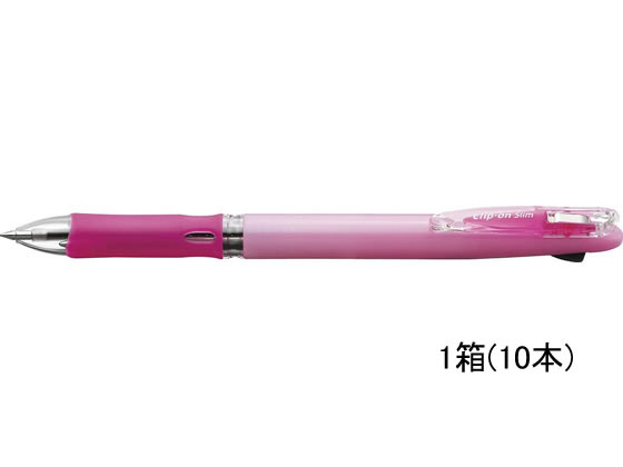 【仕様】●ボール径：0．7mm●軸径：10．8mm●油性●ラバーグリップ●長さ：143．6mm●バインダークリップ●仕様：2色●インク色：黒、赤●軸色：パステルピンク●注文単位：1箱（10本）【検索用キーワード】ぜぶら　ZEBRA　Clip...