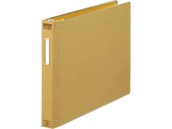 【仕様】●色：クラフト●サイズ：A3ヨコ●外寸法：縦316×横457mm●背幅：42mm●とじ厚：20mm●収容枚数：200枚●穴数：30穴●総縁金具付き●材質：表紙／総布貼り、芯材／再生紙●背見出し紙差替え可能●注文単位：1冊●グリーン購...