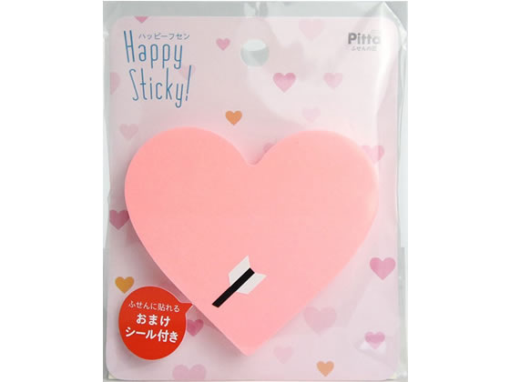 【仕様】かわいい形のふせん紙です。そのまま使ってもかわいい。付属のシールを付箋に貼ればさらに楽しめます。シールを貼ると、ハートに矢がささる！●仕様：ハート●枚数：80枚●付属品：シール（5枚）●台紙サイズ：縦107×横87×厚さ9mm●注文...