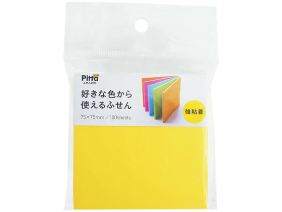 【仕様】好きな色から使ってもばらけずに使えるような特殊加工を施しました。用途に合わせて好きな色を使い分けができるので、とても便利な付箋紙です。●強粘着●枚数：100枚（20枚×5色）●サイズ：75×75mm●注文単位：1冊【備考】※メーカー...