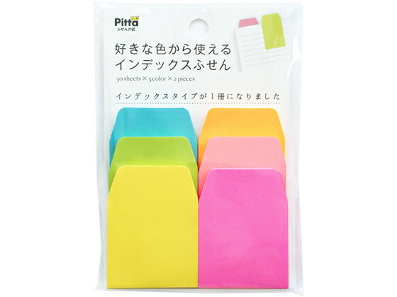 【仕様】特殊加工で連結しているのでふせんがバラけず、机上や引き出しの中の整頓に役立ちます。A5ノートにピッタリ6枚並ぶスリムタイプ。●ネオンカラー6色●枚数：1冊（90枚／30枚×3色）●サイズ：34．5×45mm、34．5×57mm、34...