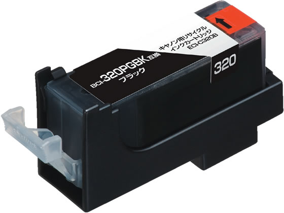 【仕様】●純正型番：BCI−320PGBK●色：ブラック●インク種類：顔料●耐力インク●インク残量表示●グリーン購入法適合【検索用キーワード】エコリカ　ecorica　リサイクルインクカートリッジ　互換インクカートリッジ　インクジェットカー...