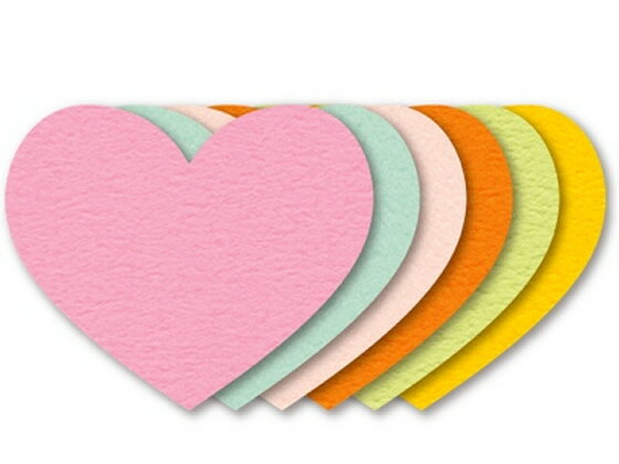 【仕様】いろいろ使えるかわいいカード！POP・メッセージ・ラッピングに。スペースが広いからPOPやメッセージがたっぷり書けます！●仕様：ハート　大タイプ●サイズ：縦73×横88mm●色：6色（オレンジ・イエロー・ピンク・ピーチ・ライム・ブル...