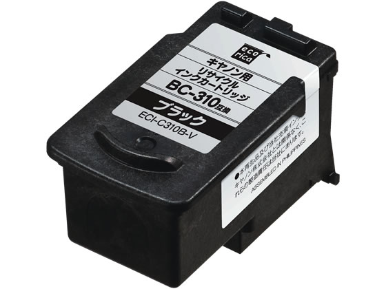 【仕様】●純正型番：BC−310●色：ブラック●インク種類：顔料●耐力インク●グリーン購入法適合【備考】※こちらの商品はバリューシリーズです。（ICチップ残量検知非対応）【検索用キーワード】エコリカ　ecorica　リサイクルインクカートリ...