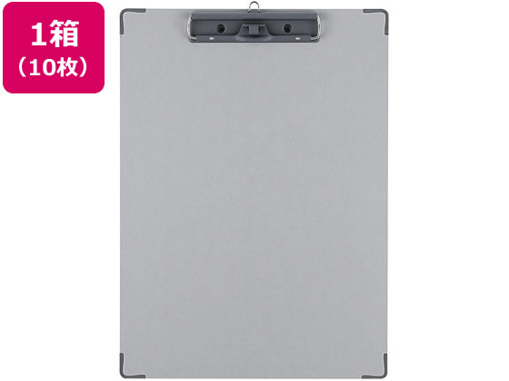 【商品説明】丈夫なクロス貼りのボードに、さびないPP銅板のクリップと角金が付いています。とじ具と表紙は分別廃棄ができます。【仕様】●色：グレー●サイズ：B4タテ●とじ方向：短辺とじ●外寸法：縦389×横282mm●ペンホルダー付き（軸径7．...
