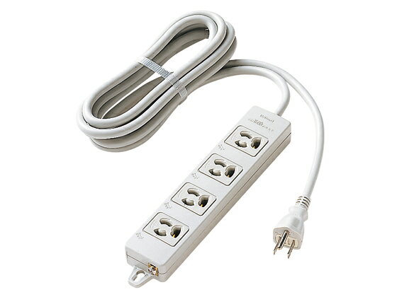 【仕様】●3ピンタイプ●口数：4個口●定格：15A　125V　1500Wまで対応●コードの長さ：3m●サイズ：幅202×奥行44×高さ26mm●色：グレー●入数：1個●マグネット付き●抜け止め●環境に配慮した、塩ビフリー電源コード採用。【検...