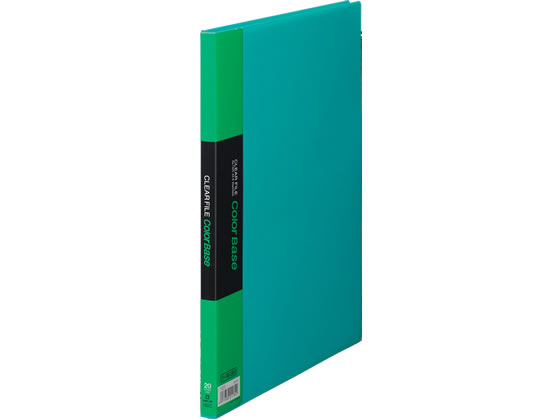 【商品説明】表紙裏側に書類や名刺、メモなどの一時保管に便利な表紙ポケット付き。ポケットは上から入れるタイプ。穴をあけたくない書類の整理に。【仕様】●表紙色：緑●サイズ：A4タテ●外寸法：縦307×横242mm●背幅：14mm●ポケット枚数：...
