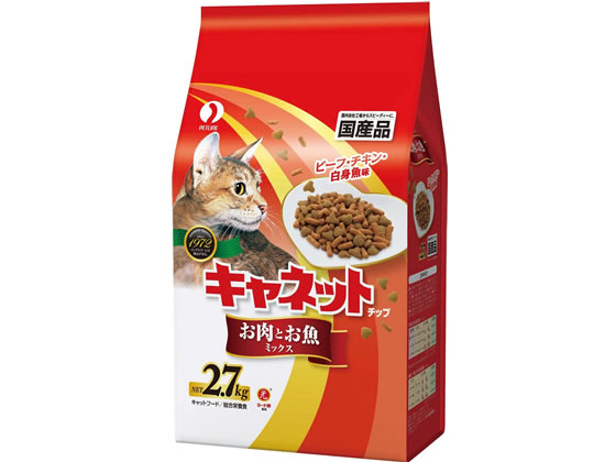 【仕様】●内容量：2．7kg●エネルギー（100g当たり）：約350Kcal●マグネシウム含有量（標準値）：0．12％●成分（重量パーセントまたは1kg中の含有量）：たんぱく質／27．0％以上、脂質／9．0％以上、粗繊維／4．5％以下、粗灰...