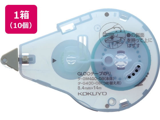 【仕様】●仕様：強粘着／しっかり貼るタイプ（つめ替え用テープ）●テープサイズ：幅8．4mm×長さ14m●材質：つめ替えケース／R−ABS●適合本体品番：タ−GM400−08用●ACID　FREE●注文単位：1箱（10個）●グリーン購入法適合...