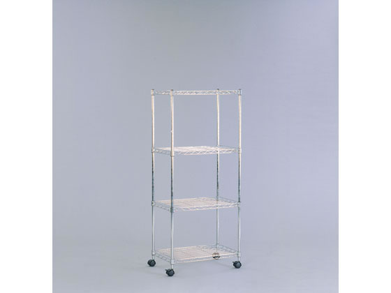 【商品説明】クロムメッキ仕上げのラックです。別売パーツと組み合わせて、オリジナルのシステムラックも作れます。棚の高さは自由に変えることができます。移動に便利なキャスター付きです。【仕様】●寸法：550×350×1260mm●質量：7600g...