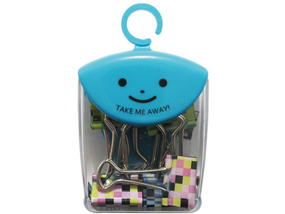 【商品説明】収納便利なスライド式で可愛くおしゃれなPOPカラーケース入のクリップシリーズ。【仕様】●寸法：挟み口19mm●材質：鋼鈑、鋼線●包装：フック付ケース（蓋：PP／容器：PS）●入数：8個●色：本体・モザイク柄、アーム・シルバー●注...