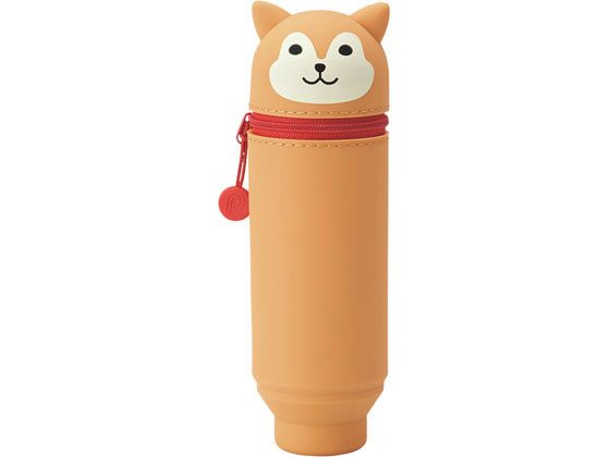 【商品説明】上から押すだけでペンスタンドに早変わり。しまう時は底を引っ張り出してください。フタ部分には消しゴムホルダー付き。ちょこっと頭を出せば、カバンのアクセントに。【仕様】●色：シバイヌ●外寸法：縦200×横60×厚さ60mm●材質：本...