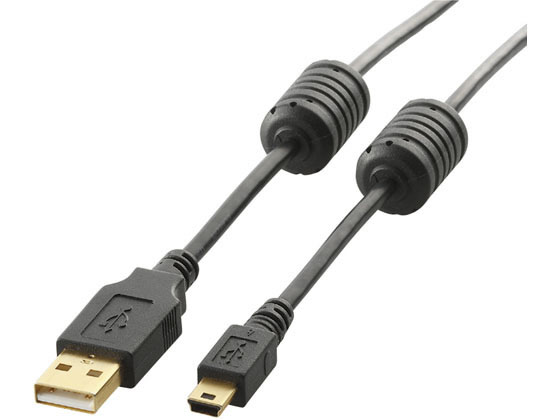 【商品説明】高周波ノイズを吸収する効果があるフェライトコアが付いたUSB2．0ケーブルです。USB（Aタイプ：オス）のインターフェイスを持つパソコンやゲーム機に、USB（mini−Bタイプ、オス）のインターフェイスを持つ外付けハードディスク...