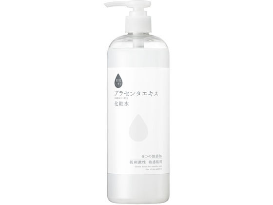 【商品説明】プランセンタエキス（保湿成分）配合の化粧水、6つの無添加（無香料・無着色・無鉱物油・アルコールフリー・シリコンフリー・パラベンフリーで低刺激性です。）ベタつかず、すっと浸透（※角質層まで）する。500mLなので素肌のためにたっぷ...